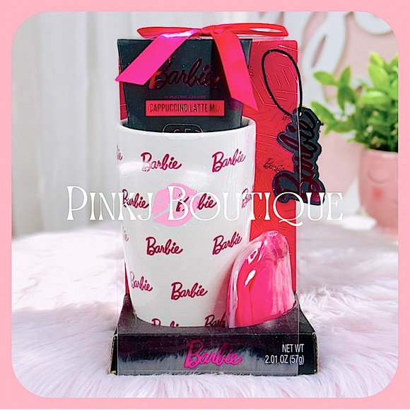 Barbie | Dining | Barbie Official Pink Logo Ceramic Travel ...